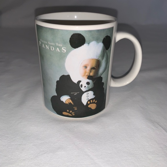 Dining | Vgt Panda Themed Mug With Baby And Bear Design | Poshmark